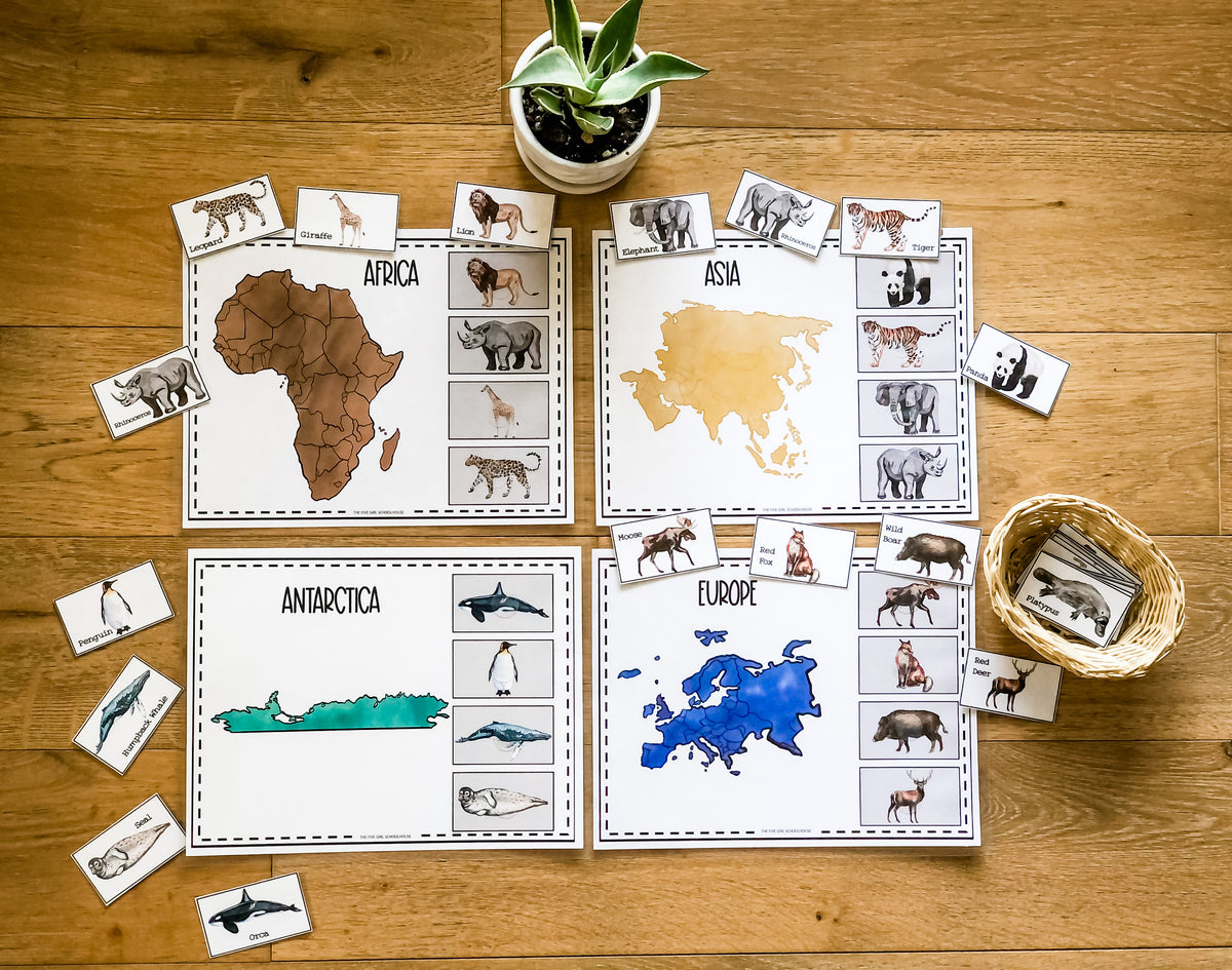 Early Learning Toolbox #7- Continent Play-Doh Mats & Matching – The ...