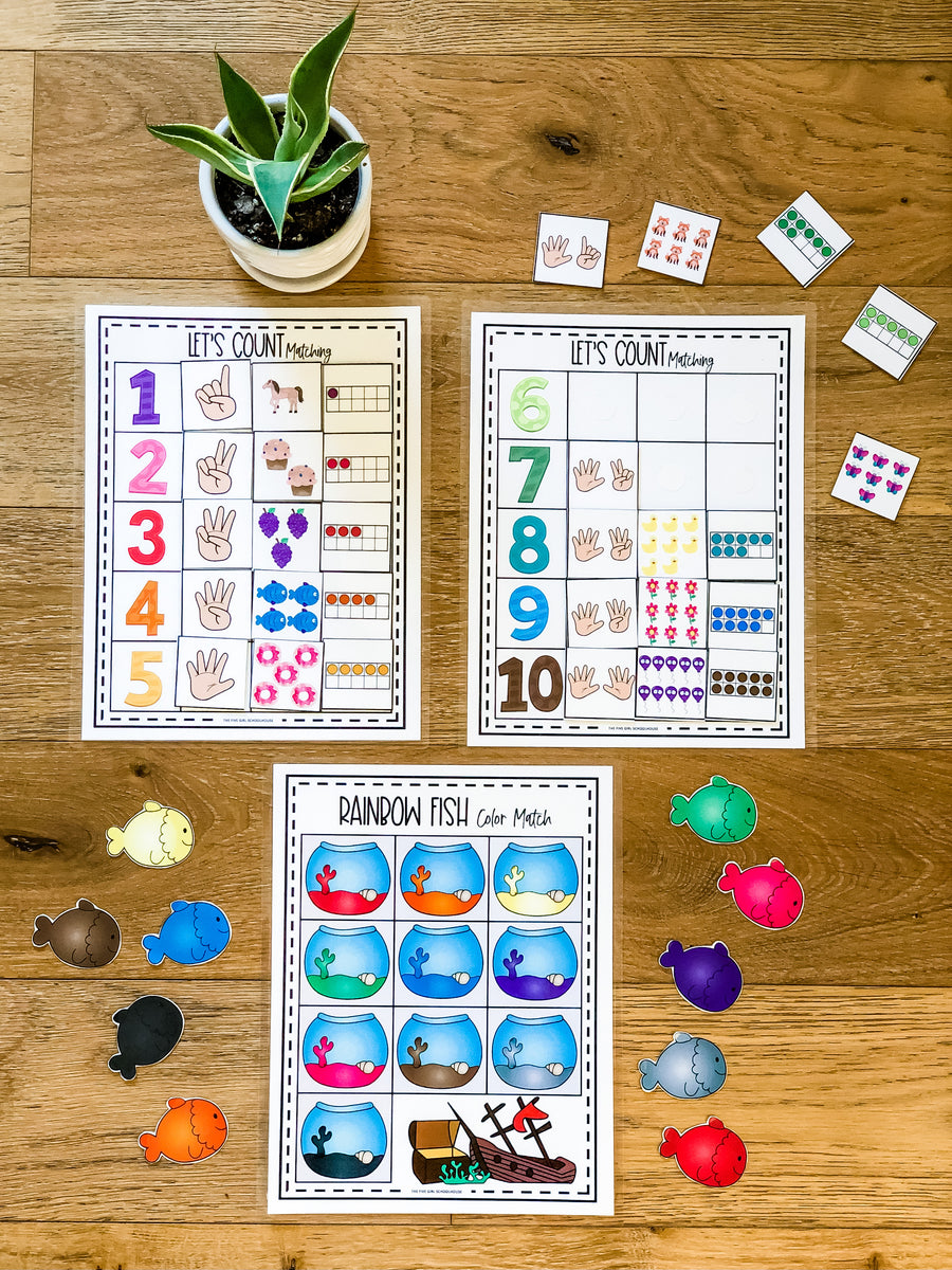 Early Learning Toolbox #15- Color & Number Match – The Five Girl ...