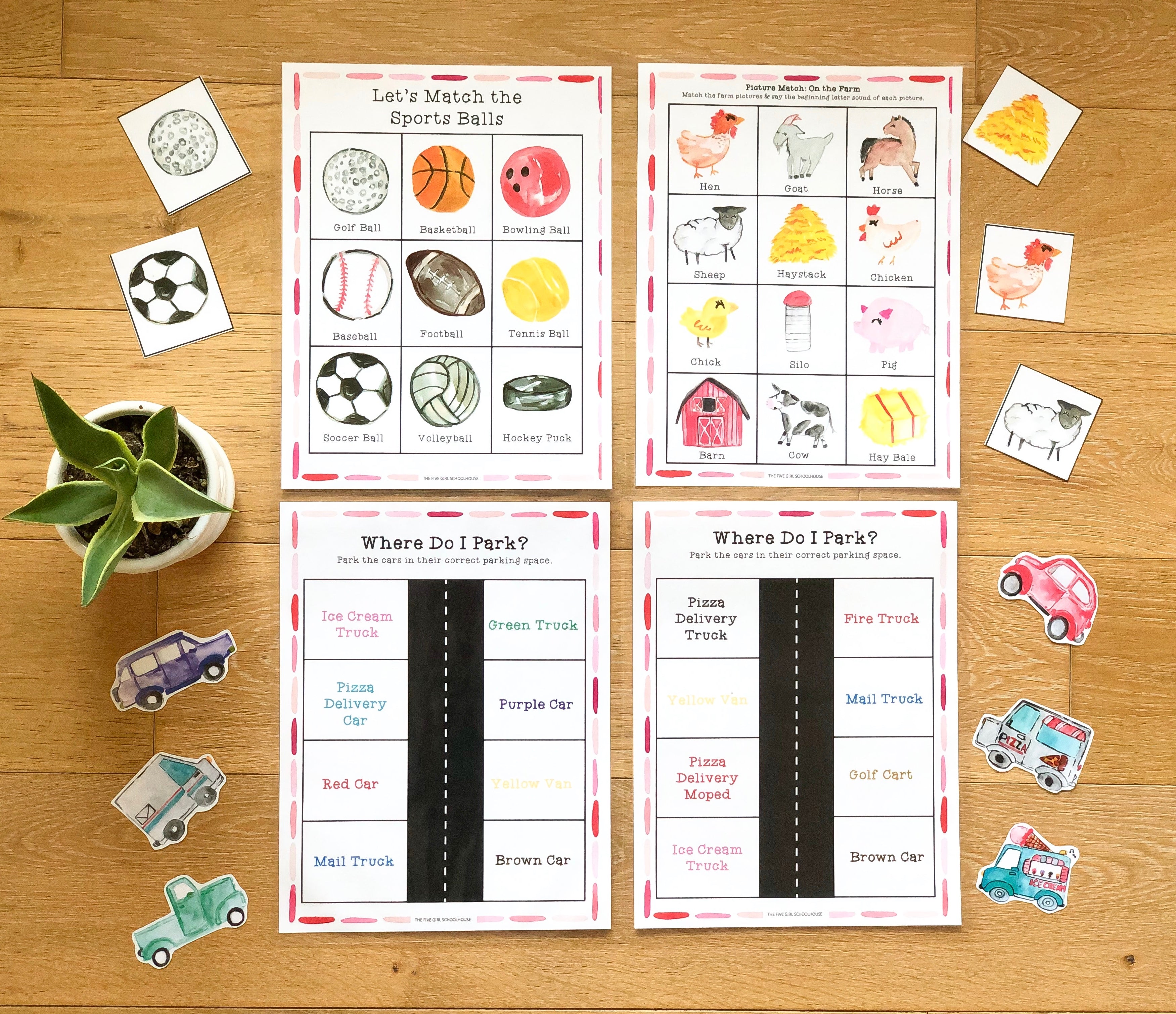 Early Learning Toolbox #4- Balls, On the Farm & Parking - The Five Girl ...