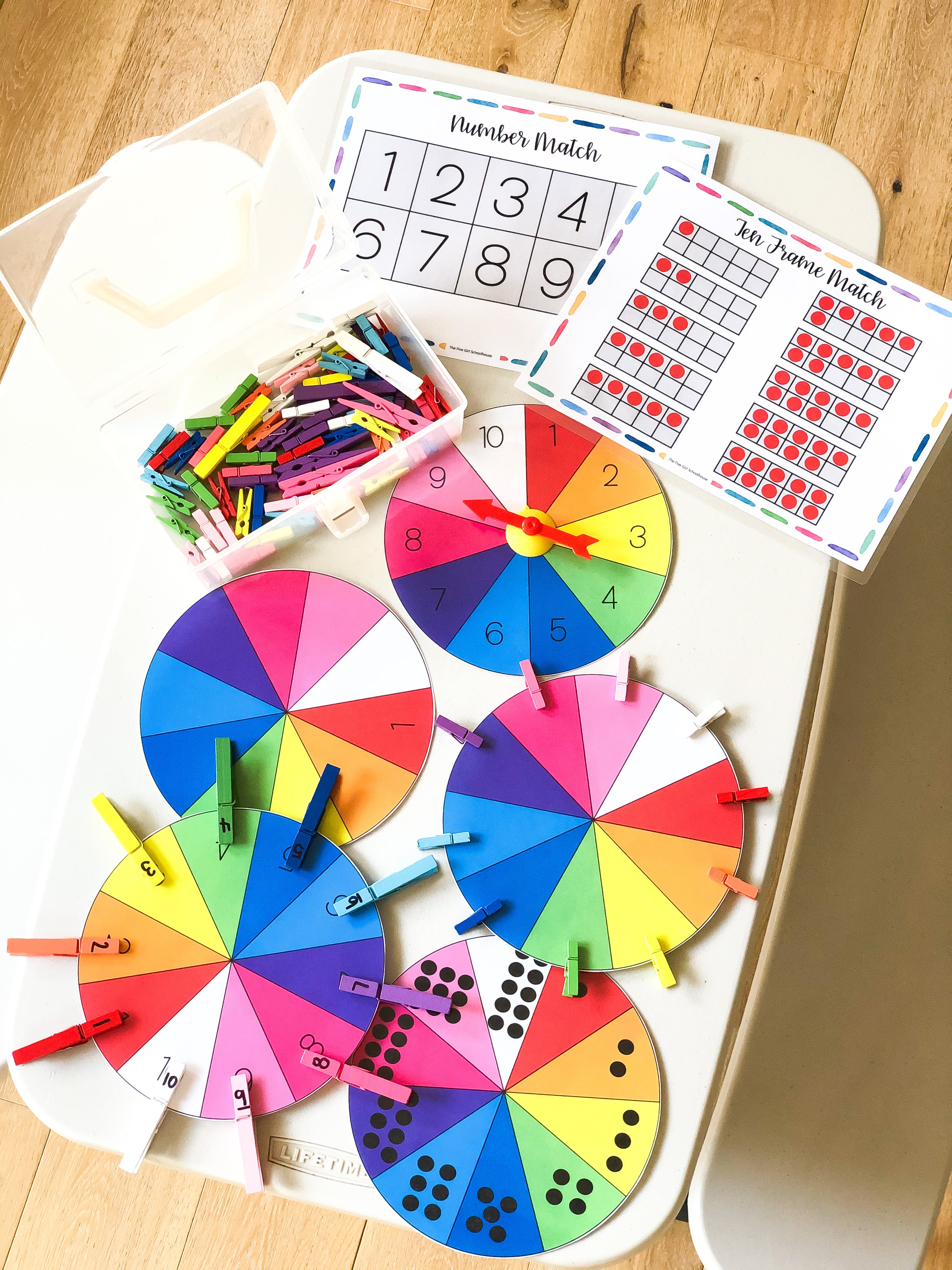 Early Learning Toolbox #13- Number Pie 1-10 - The Five Girl Schoolhouse