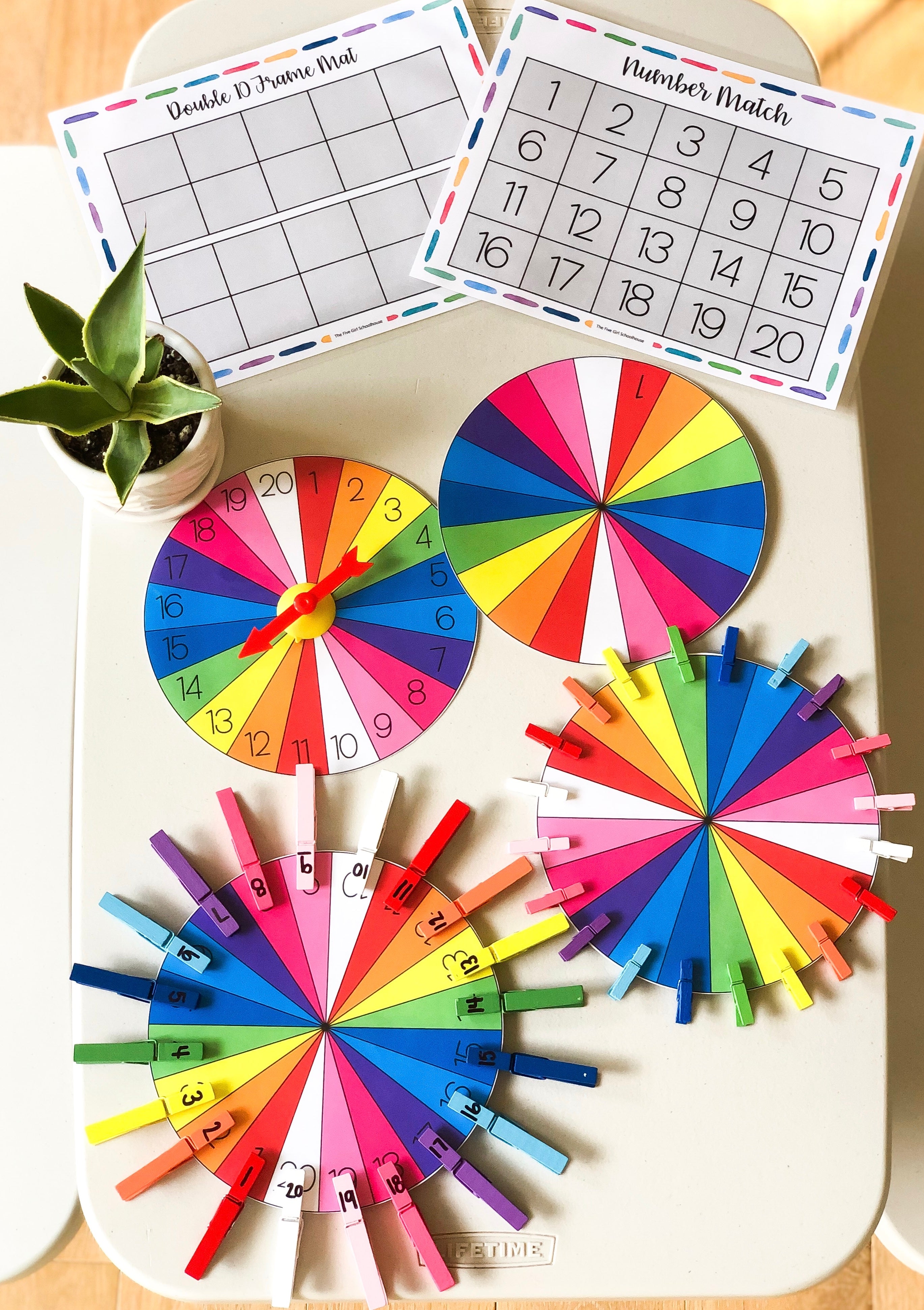 Early Learning Toolbox #14-Number Pie 1-20 - The Five Girl Schoolhouse