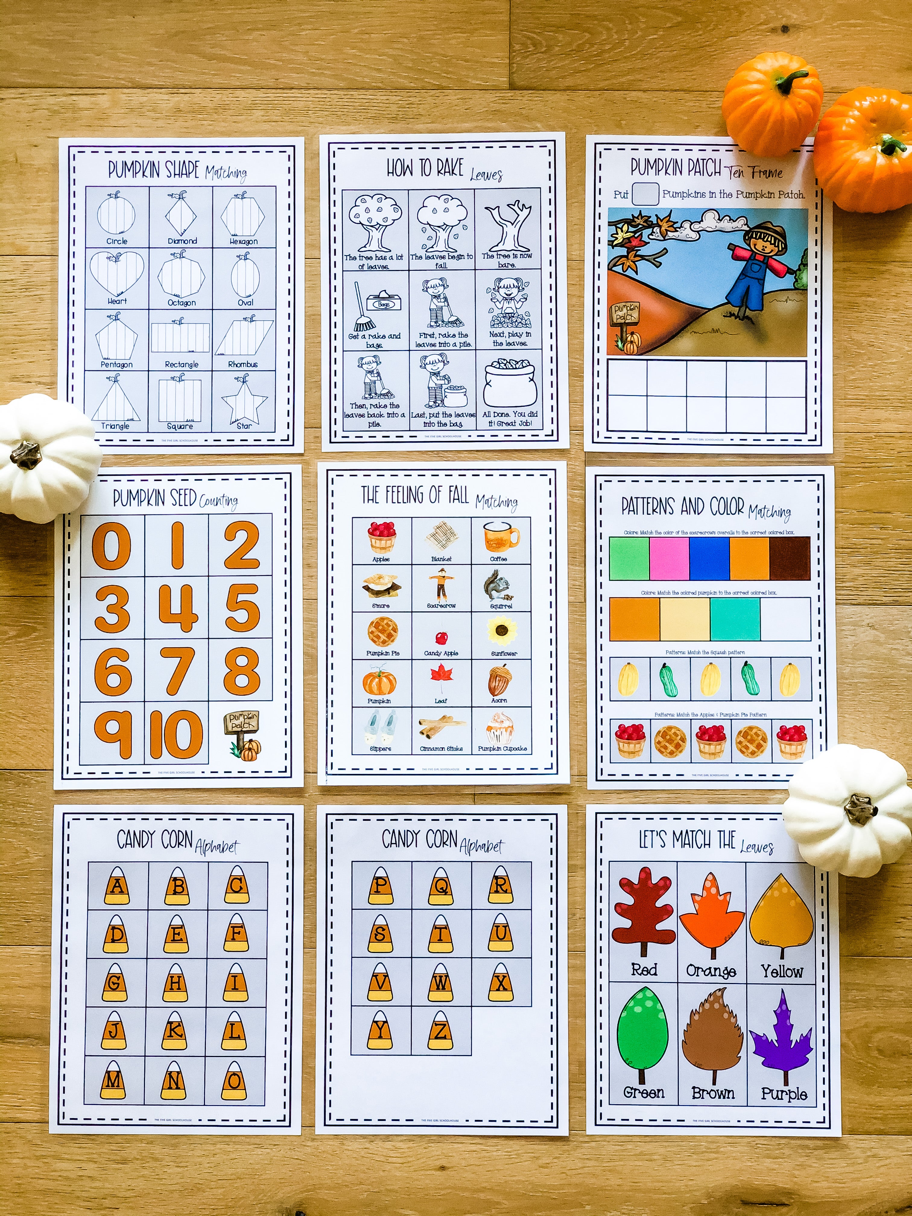 Early Learning Toolbox #9- Fall Theme Bundle - The Five Girl Schoolhouse
