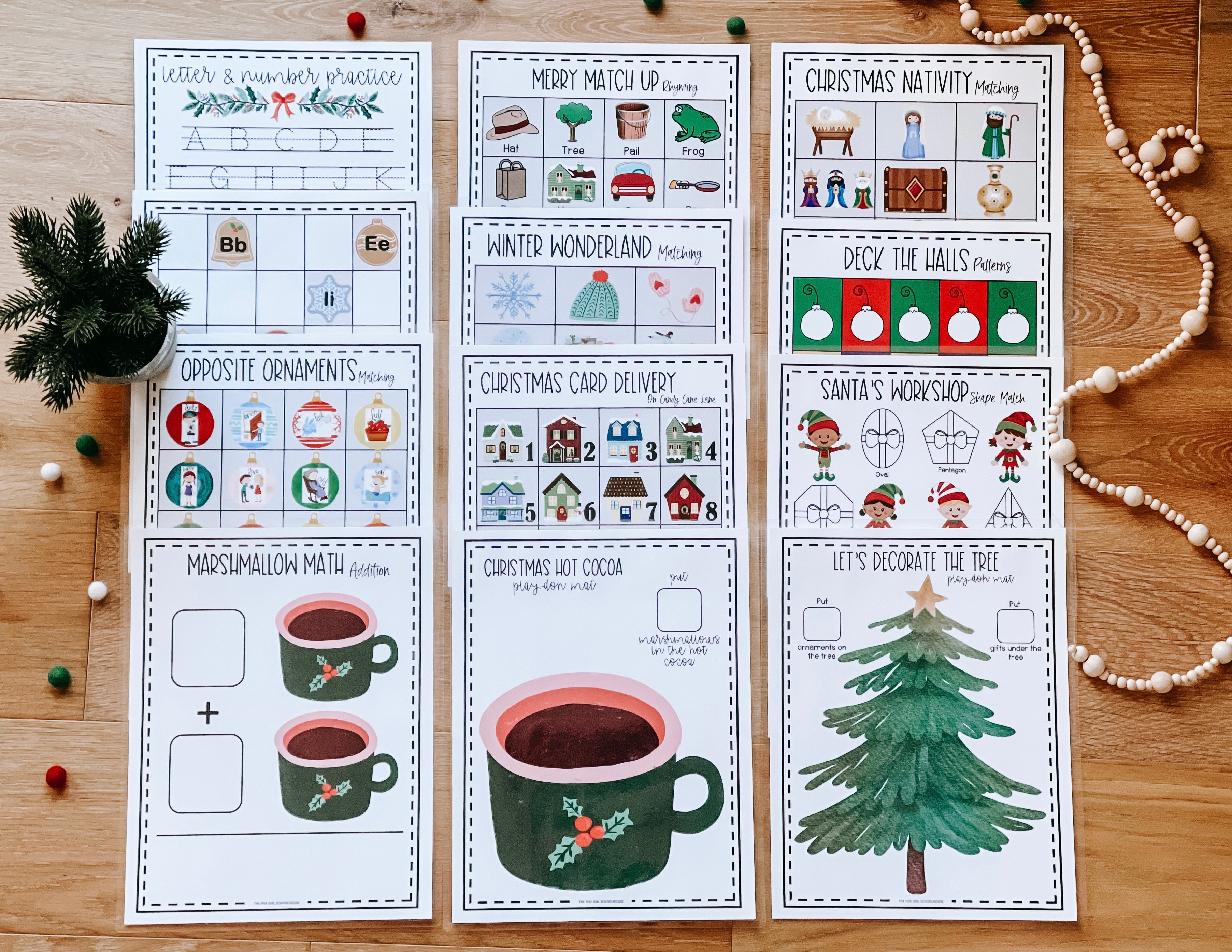 Early Learning Toolbox #17- Winter & Christmas - The Five Girl Schoolhouse